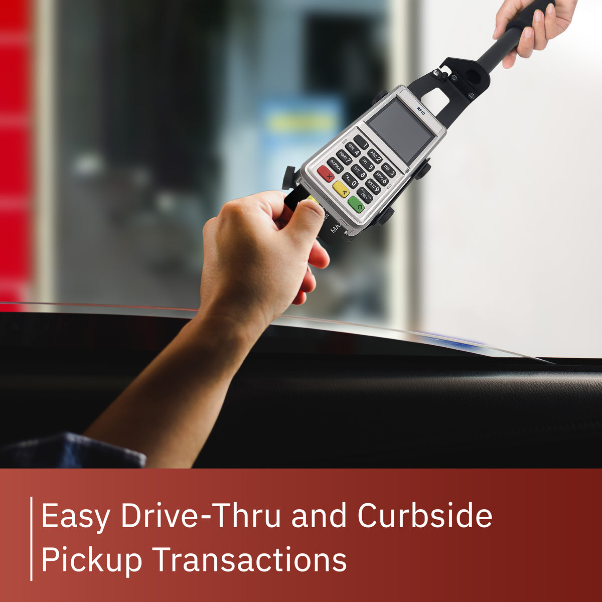 DCCStands – Drive-Thru Hand Held Mount For First Data RP10